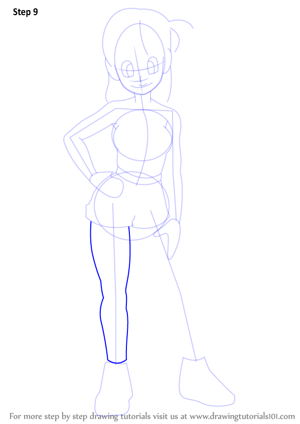 How to Draw Bulma from Dragon Ball Z (Dragon Ball Z) Step by Step | DrawingTutorials101.com