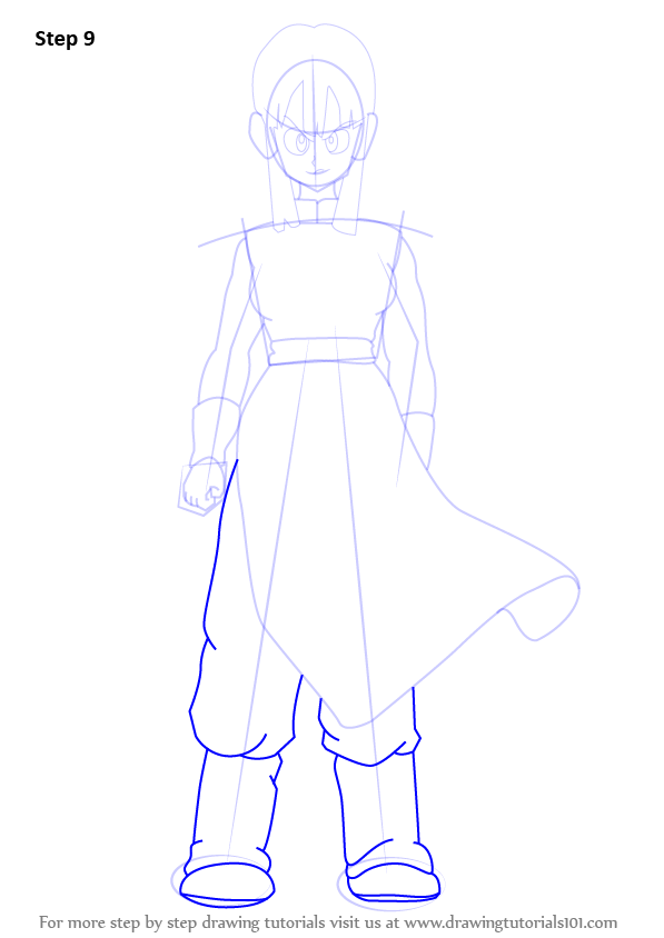 How to Draw Chi-Chi from Dragon Ball Z (Dragon Ball Z) Step by Step ...