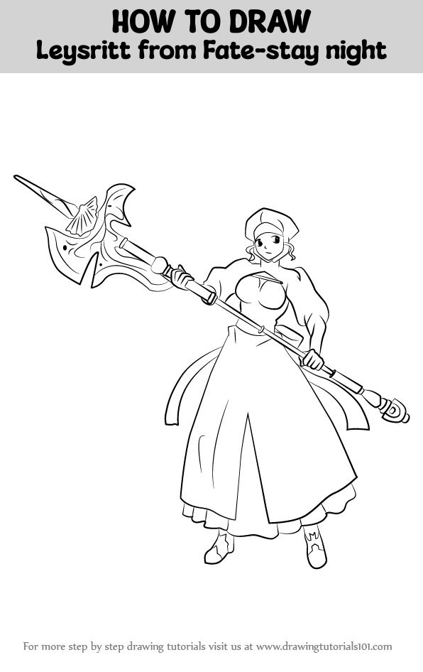 How to Draw Leysritt from Fate-stay night (Fate-stay night) Step by ...