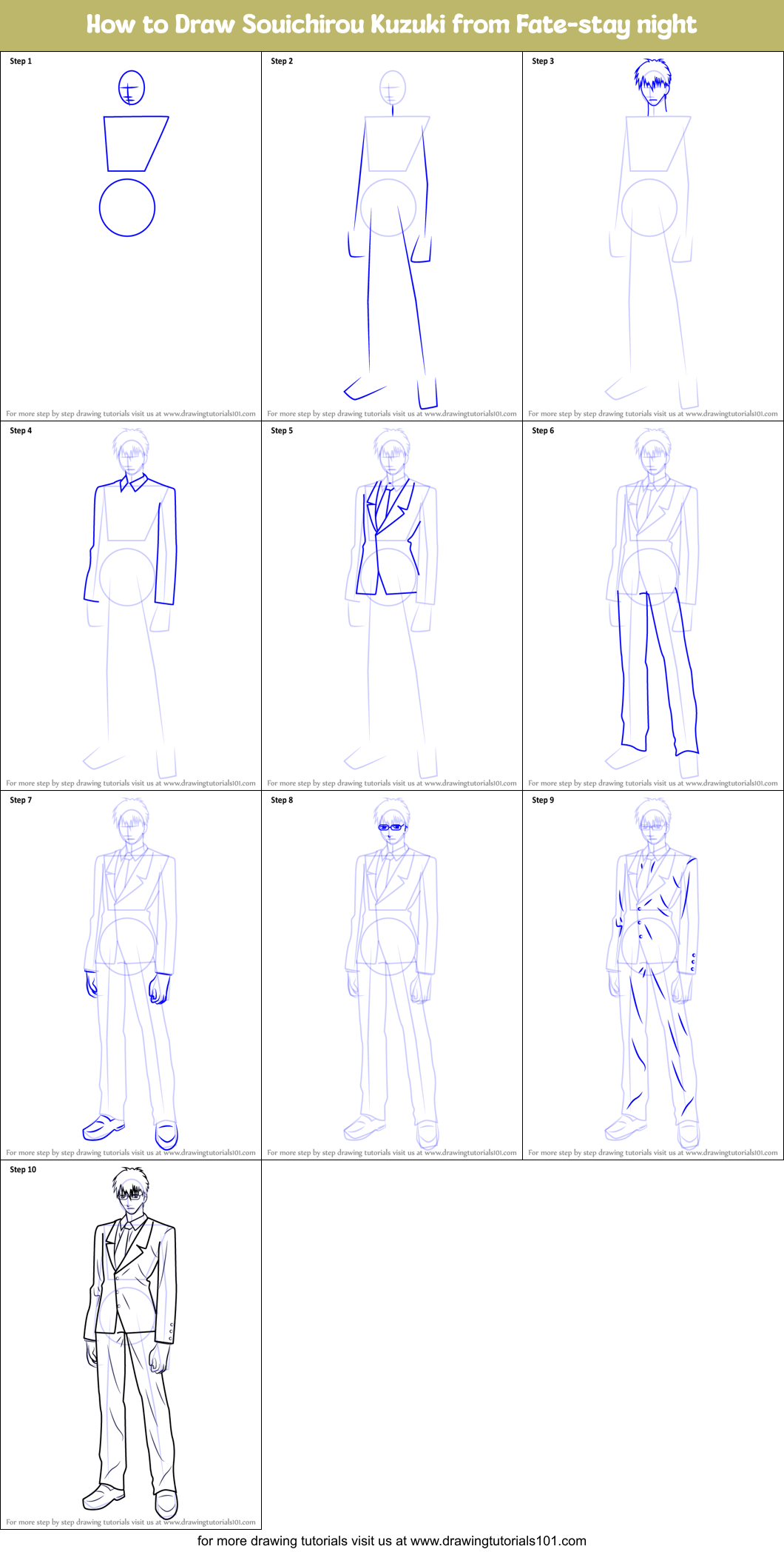 How to Draw Souichirou Kuzuki from Fate-stay night (Fate-stay night ...