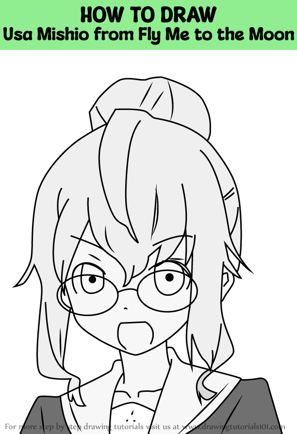 How to Draw Usa Mishio from Fly Me to the Moon (Fly Me to the Moon ...