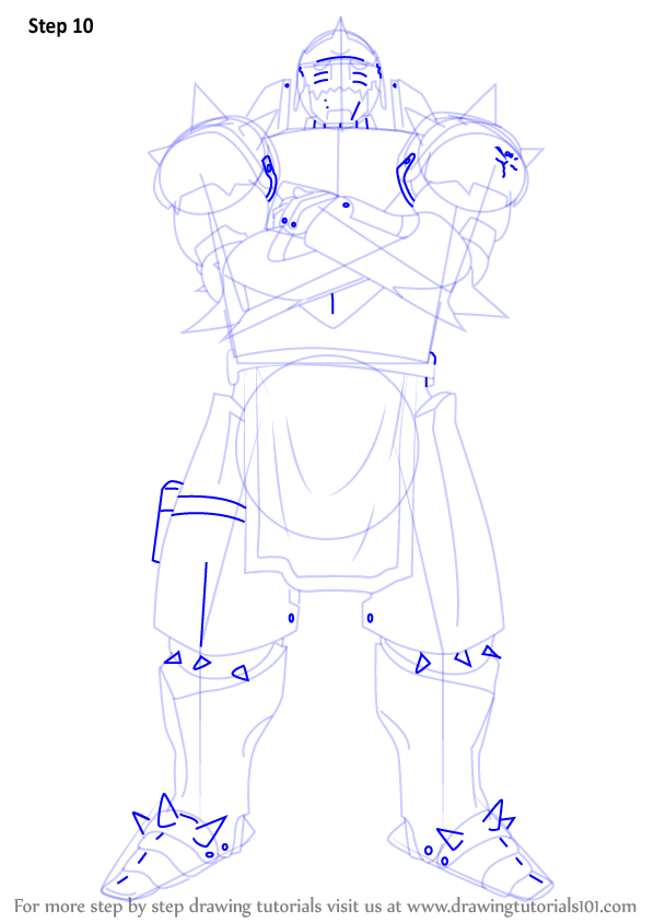 How to Draw Alphonse Elric from Fullmetal Alchemist (Fullmetal ...