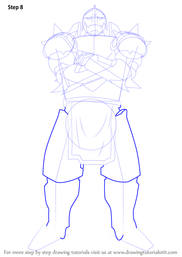 How to Draw Alphonse Elric from Fullmetal Alchemist (Fullmetal ...