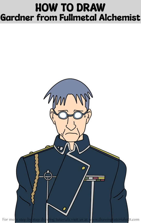 How to Draw Gardner from Fullmetal Alchemist (Fullmetal Alchemist) Step ...