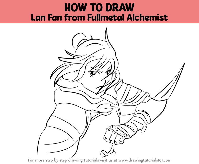 How to Draw Lan Fan from Fullmetal Alchemist (Fullmetal Alchemist) Step ...