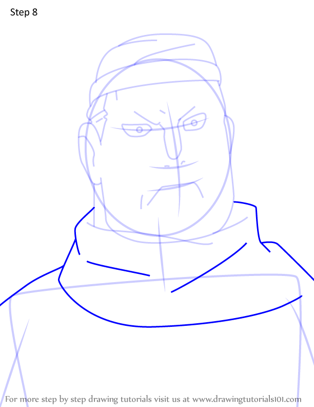How to Draw Raul from Fullmetal Alchemist (Fullmetal Alchemist) Step by ...