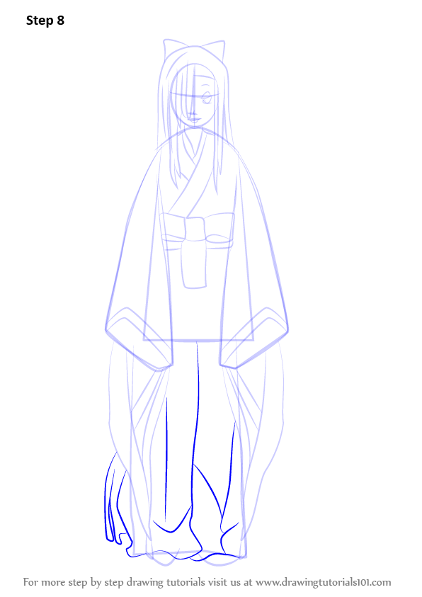 How to Draw Tsubaki Kasugano from Future Diary (Future Diary) Step by ...
