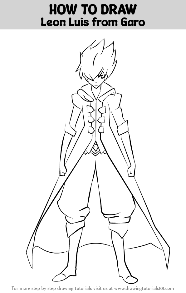 How to Draw Leon Luis from Garo (Garo) Step by Step ...