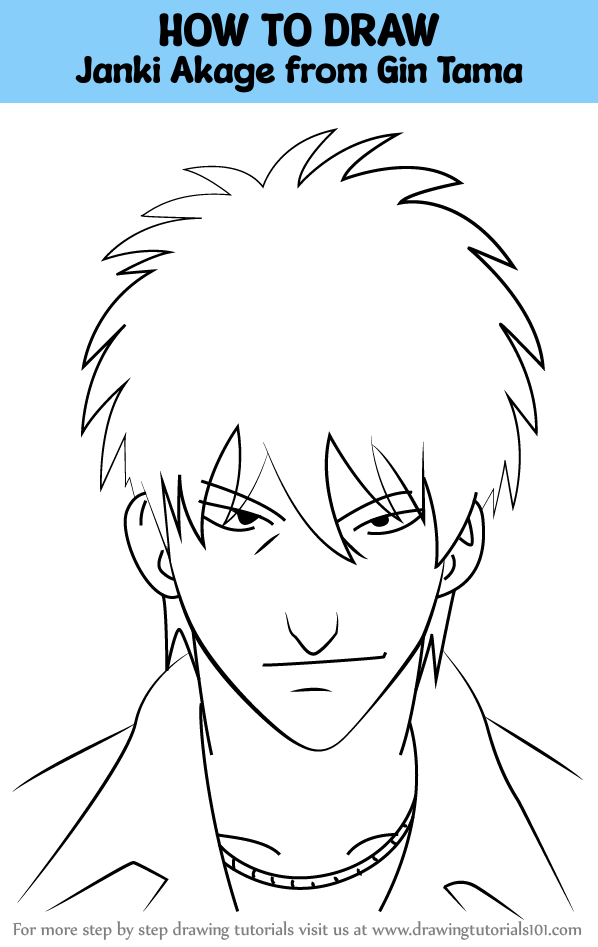 How to Draw Janki Akage from Gin Tama (Gin Tama) Step by Step ...
