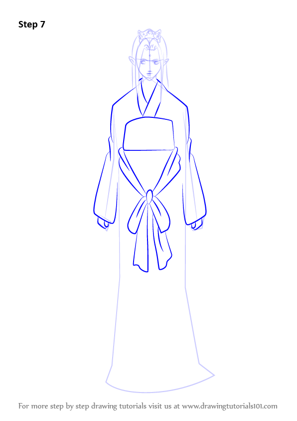 Learn How to Draw Kujaku Hime Kada from Gin Tama (Gin Tama) Step by ...