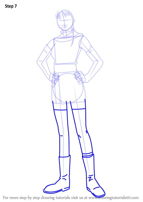 How to Draw Sarutobi Ayame from Gin Tama (Gin Tama) Step by Step ...