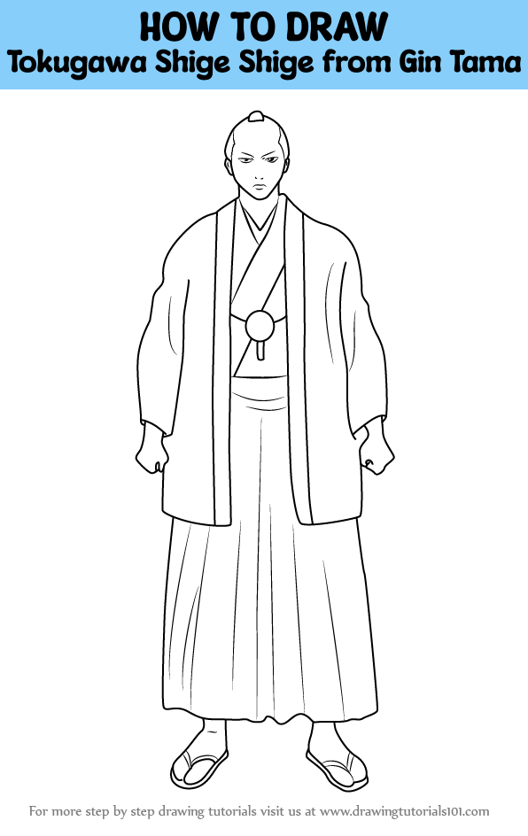 How to Draw Tokugawa Shige Shige from Gin Tama (Gin Tama) Step by Step ...