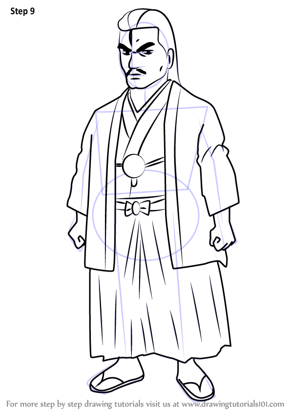 How to Draw Yagyuu Koshinori from Gin Tama (Gin Tama) Step by Step ...