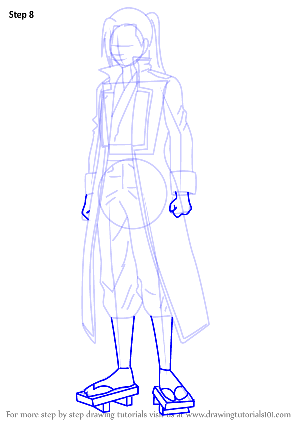 How to Draw Yagyuu Kyuubei from Gin Tama (Gin Tama) Step by Step ...