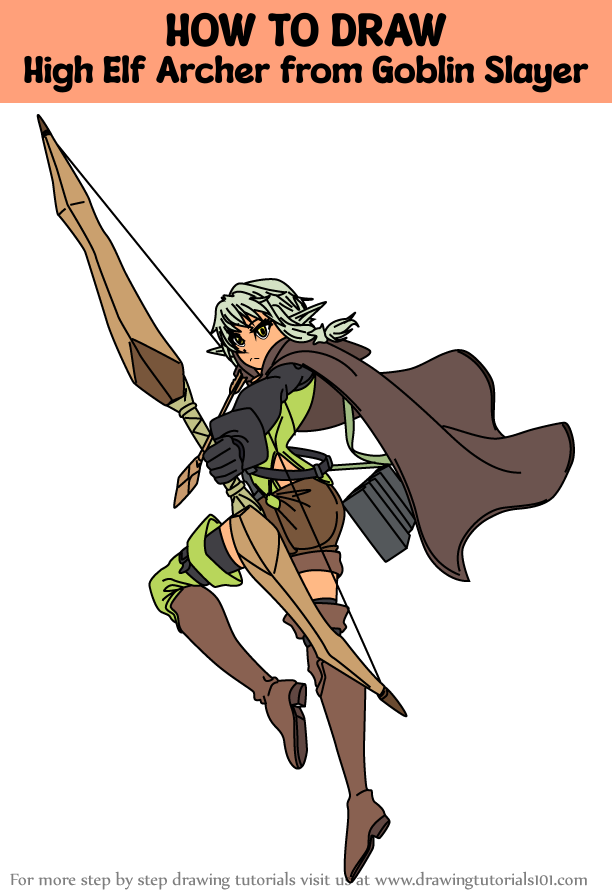 How to Draw High Elf Archer from Goblin Slayer (Goblin Slayer) Step by ...