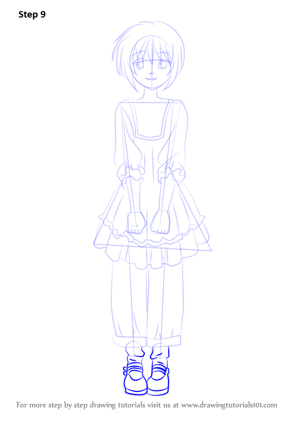 How to Draw Oka Chinami from Golden Time (Golden Time) Step by Step ...