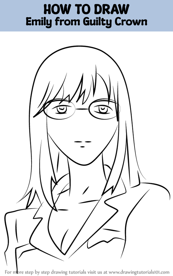 How to Draw Emily from Guilty Crown (Guilty Crown) Step by Step ...