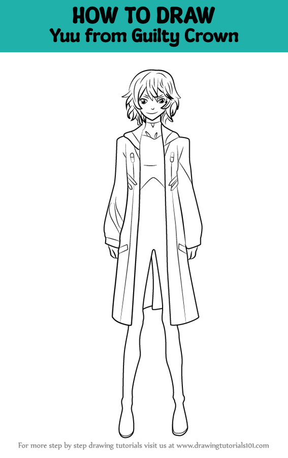 How to Draw Yuu from Guilty Crown (Guilty Crown) Step by Step ...