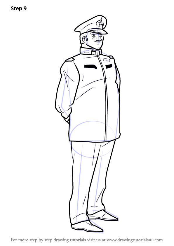 How to Draw Admiral Tianem from Gundam (Gundam) Step by Step ...