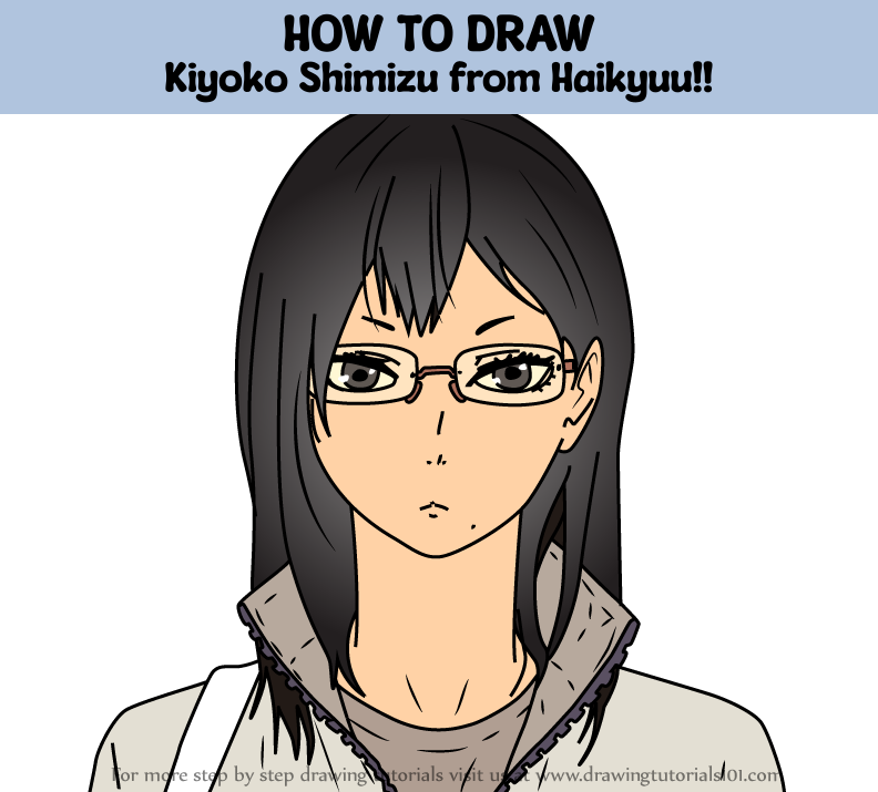 How to Draw Kiyoko Shimizu from Haikyuu!! (Haikyuu!!) Step by Step ...
