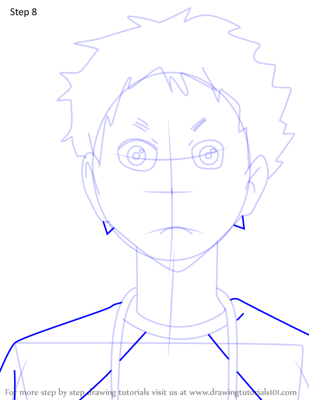 How to Draw Minoru Nakashima from Haikyuu!! (Haikyuu!!) Step by Step ...