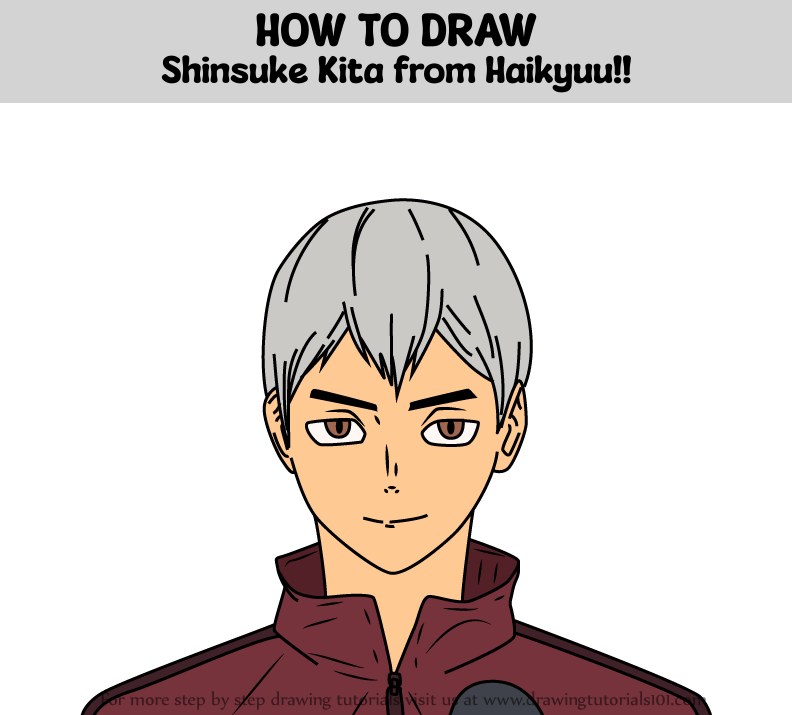 How to Draw Shinsuke Kita from Haikyuu!! (Haikyuu!!) Step by Step ...