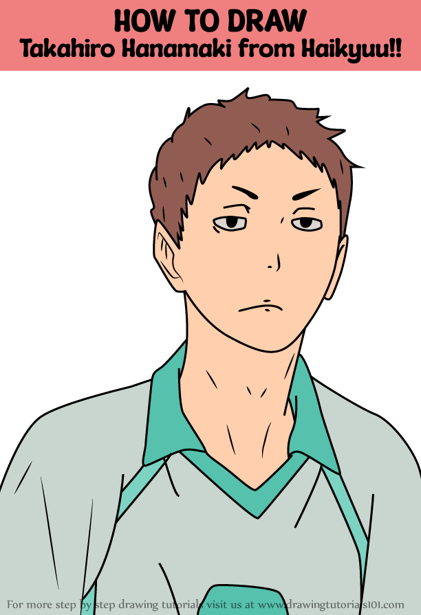 How to Draw Takahiro Hanamaki from Haikyuu!! (Haikyuu!!) Step by Step ...