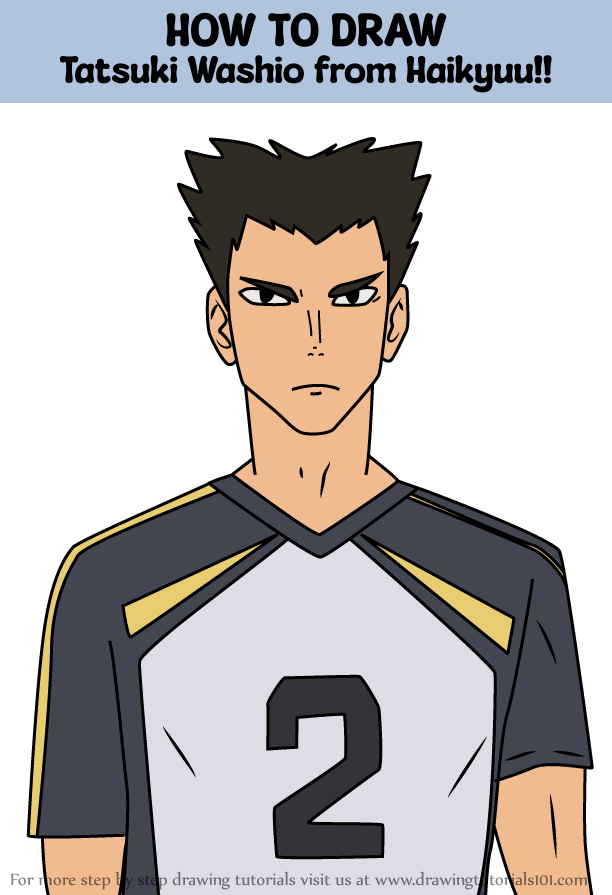How to Draw Tatsuki Washio from Haikyuu!! (Haikyuu!!) Step by Step ...