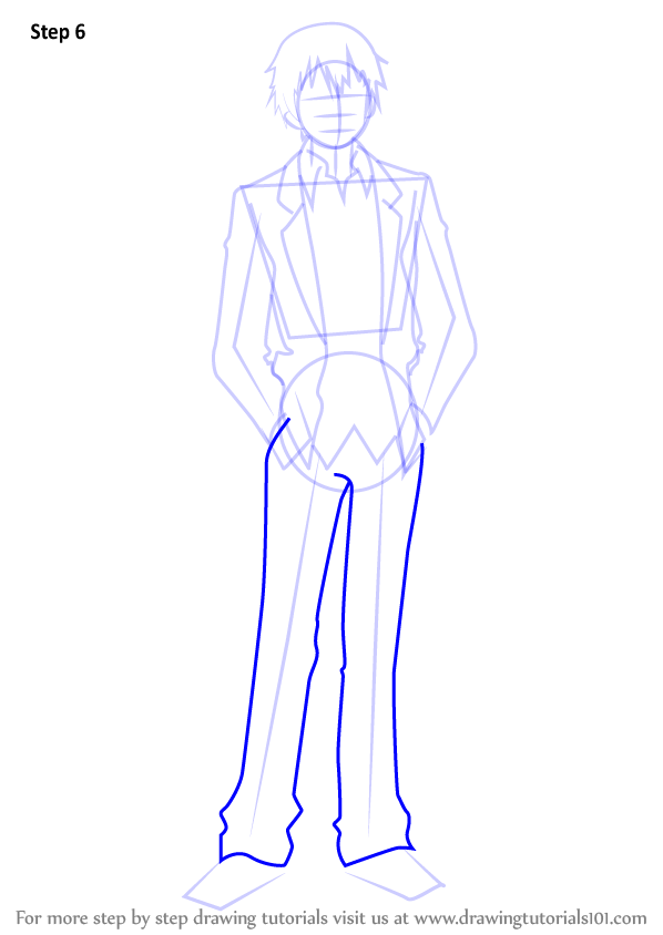 How to Draw Kyon from Haruhi Suzumiya (Haruhi Suzumiya) Step by Step ...