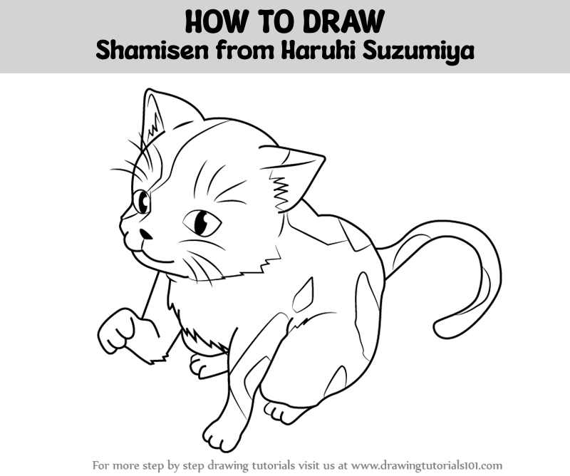 How to Draw Shamisen from Haruhi Suzumiya (Haruhi Suzumiya) Step by ...