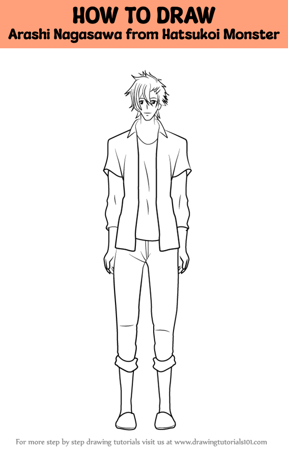 How to Draw Arashi Nagasawa from Hatsukoi Monster (Hatsukoi Monster ...