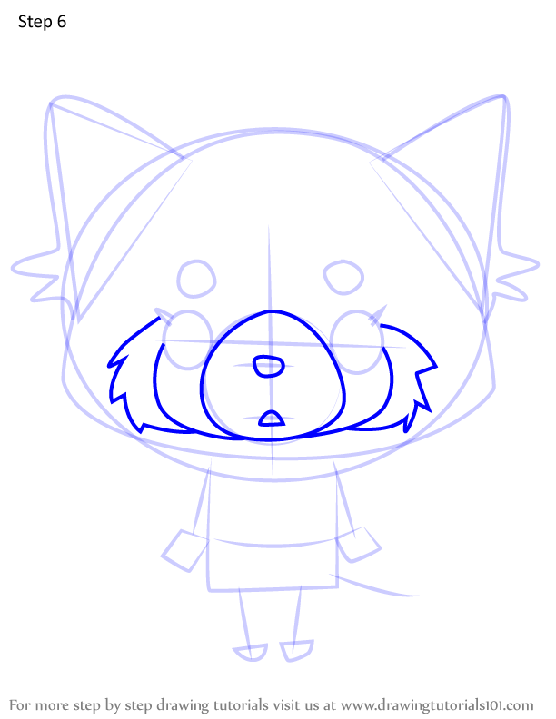 How to Draw Aggretsuko from Hello Kitty (Hello Kitty) Step by Step ...