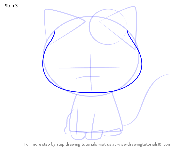 How to Draw Sapphire from Hello Kitty (Hello Kitty) Step by Step ...