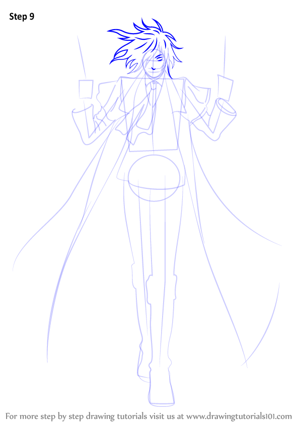 How to Draw Alucard from Hellsing (Hellsing) Step by Step ...