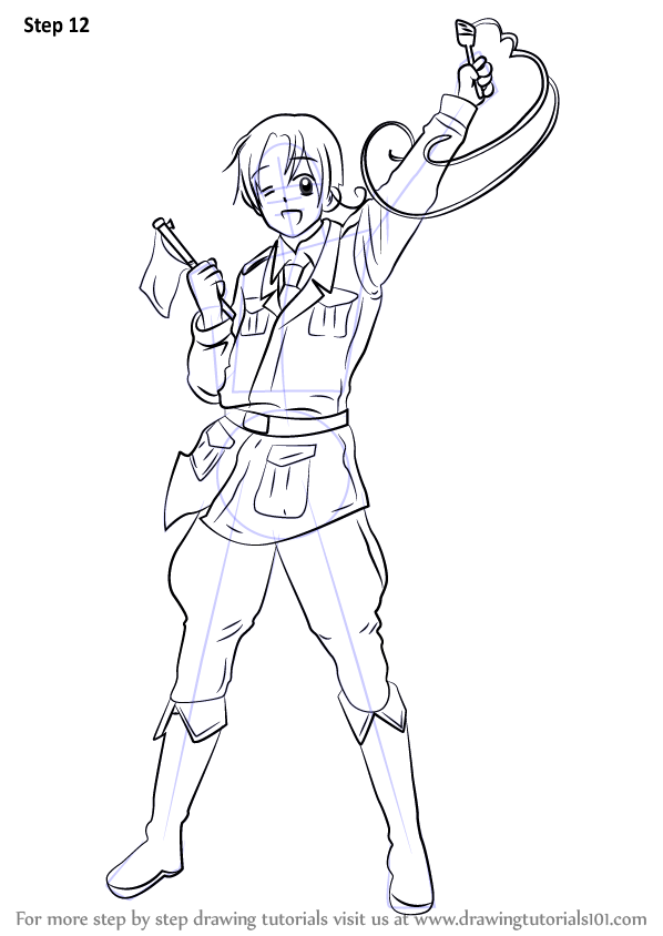 How to Draw Italy from Hetalia: Axis Powers (Hetalia: Axis Powers) Step ...