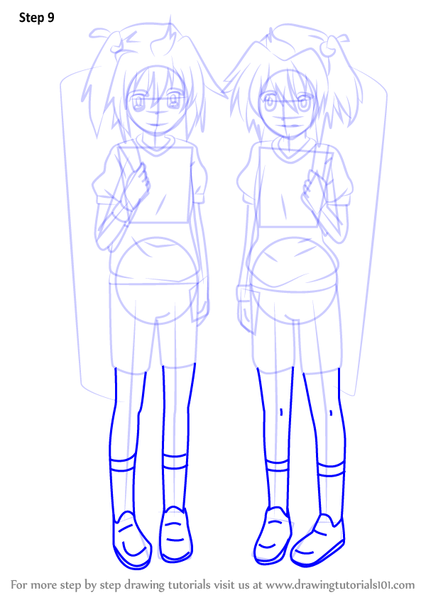 How to Draw Ile and Nel from High School DxD (High School DxD) Step by ...