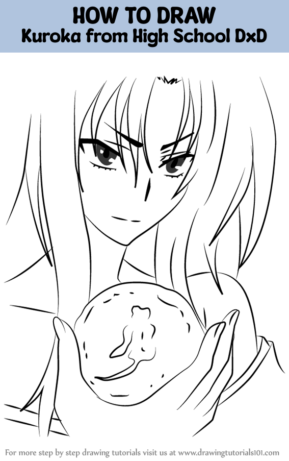 How to Draw Kuroka from High School DxD (High School DxD) Step by Step ...