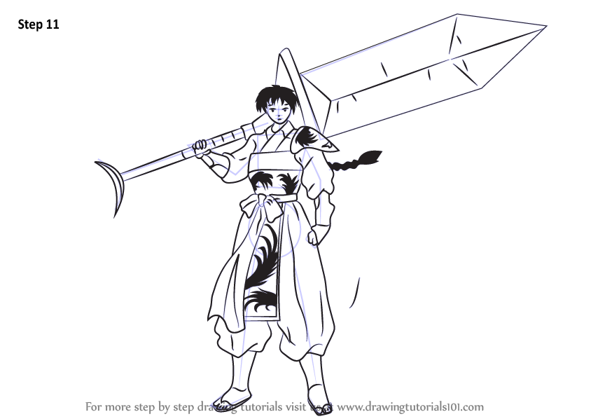 How to Draw Bankotsu from Inuyasha (Inuyasha) Step by Step ...