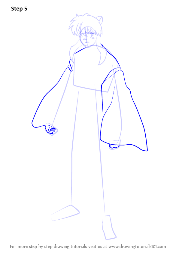 How to Draw Inuyasha from Inuyasha (Inuyasha) Step by Step ...