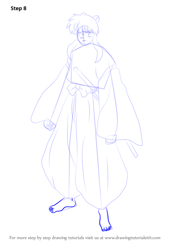 How to Draw Inuyasha from Inuyasha (Inuyasha) Step by Step ...
