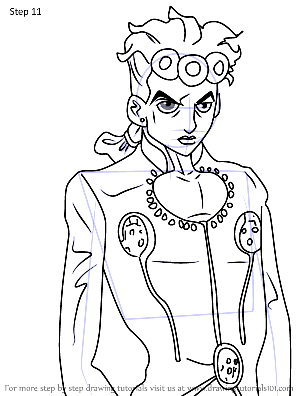 How to Draw Giorno from JoJo's Bizarre Adventure (JoJo's Bizarre Adventure) Step by Step ...