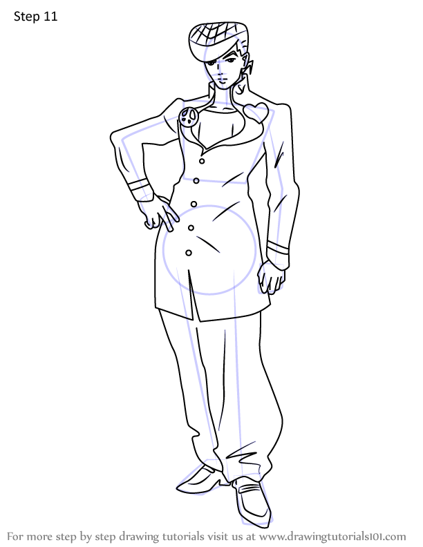 How to Draw Josuke from JoJo's Bizarre Adventure (JoJo's Bizarre Adventure) Step by Step ...