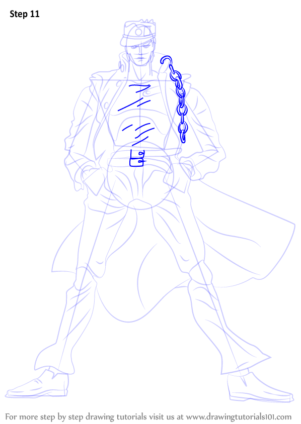 How To Draw Jotaro Step By Step