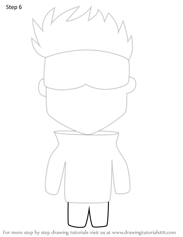 How to Draw Chibi Gojo from Jujutsu Kaisen (Jujutsu Kaisen) Step by ...