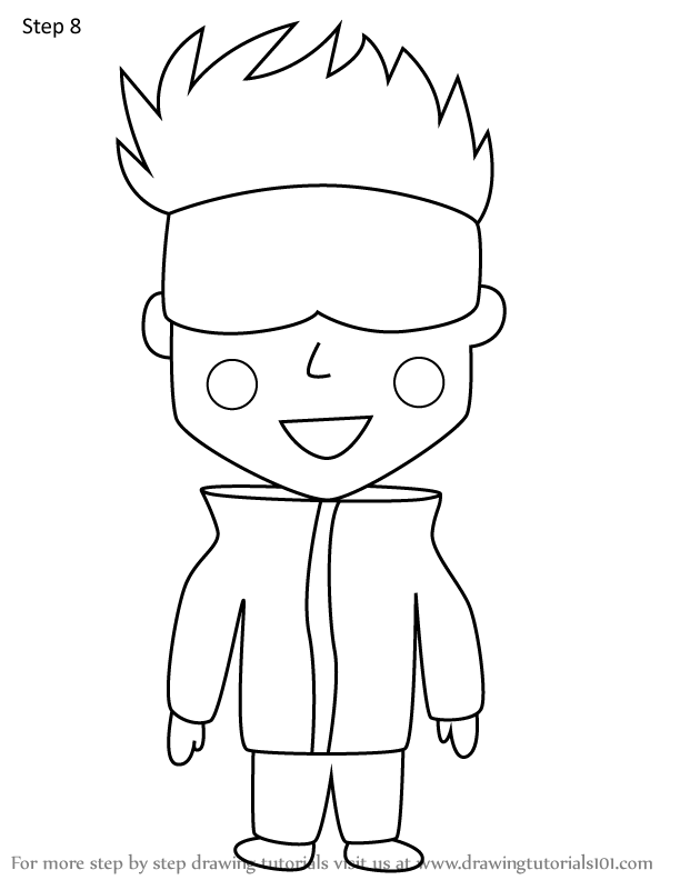 How to Draw Chibi Gojo from Jujutsu Kaisen (Jujutsu Kaisen) Step by ...