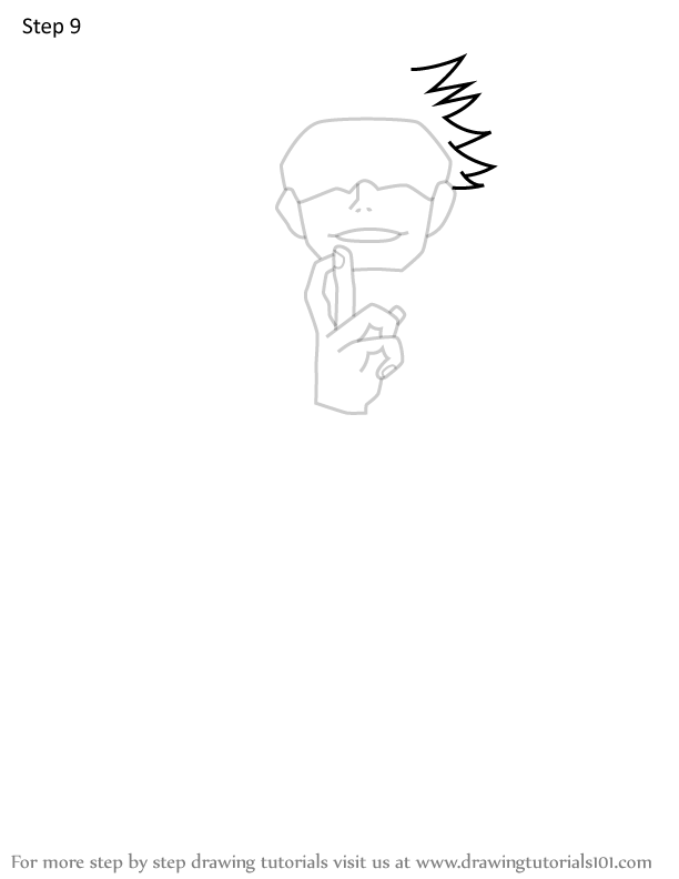 How to Draw Gojo from Jujutsu Kaisen (Jujutsu Kaisen) Step by Step ...