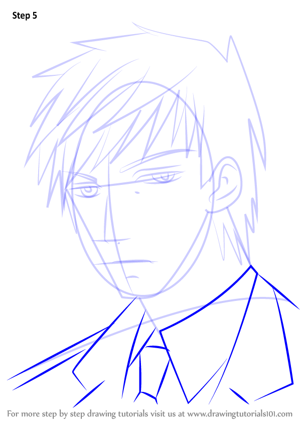 How to Draw Yoh Miyagi from Junjou Romantica (Junjou Romantica) Step by ...