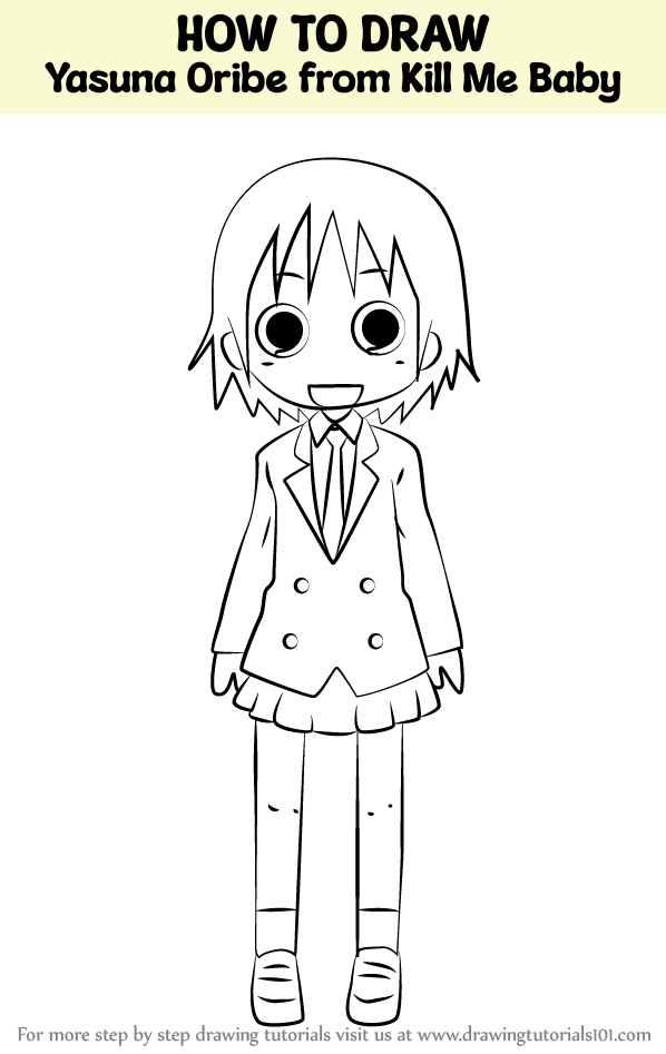 How to Draw Yasuna Oribe from Kill Me Baby (Kill Me Baby) Step by Step ...