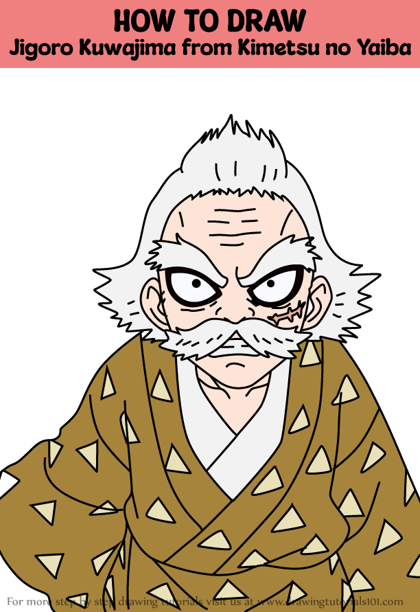 How to Draw Jigoro Kuwajima from Kimetsu no Yaiba (Kimetsu no Yaiba ...