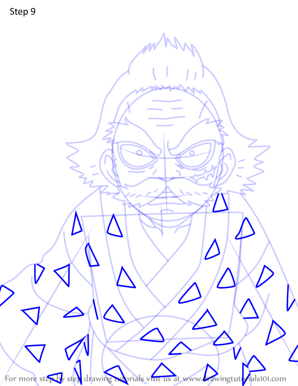 How to Draw Jigoro Kuwajima from Kimetsu no Yaiba (Kimetsu no Yaiba ...
